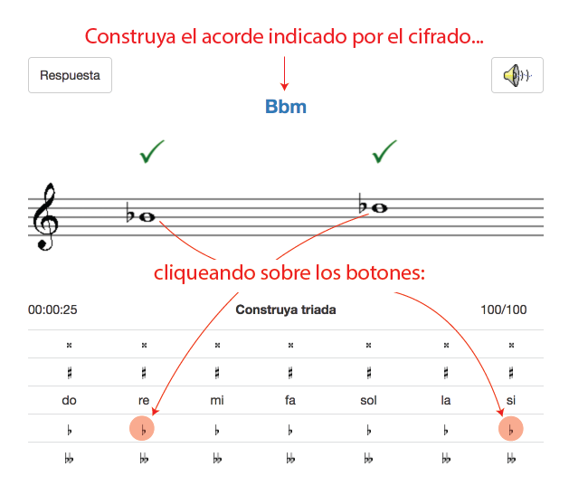 Construcción de triadas a partir de símbolo de acorde - Ayuda