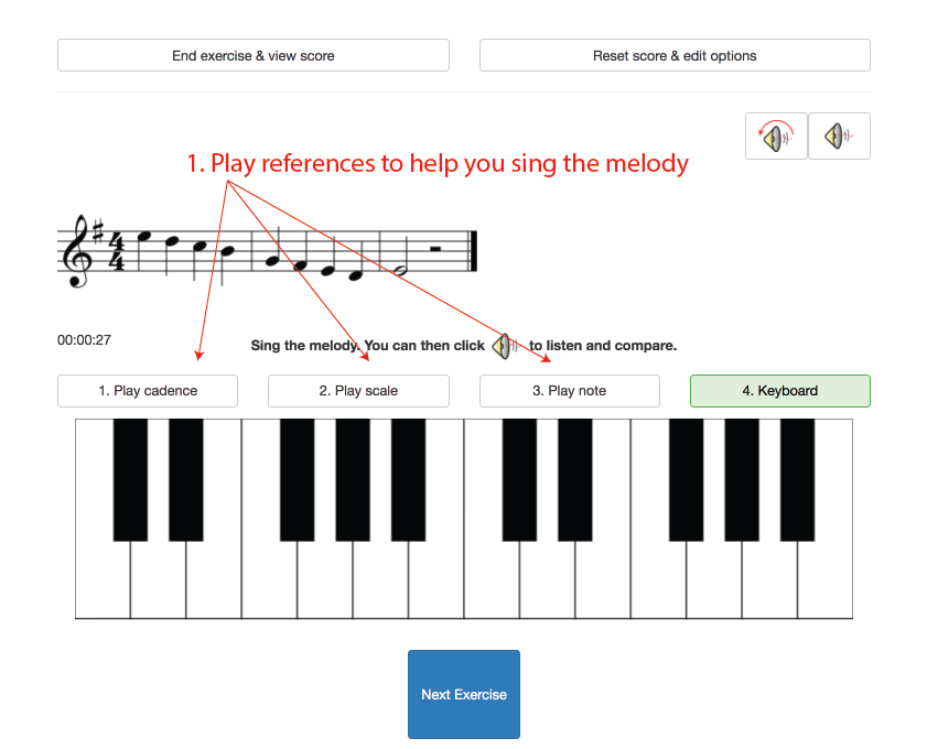 Sight Singing Practice - Help